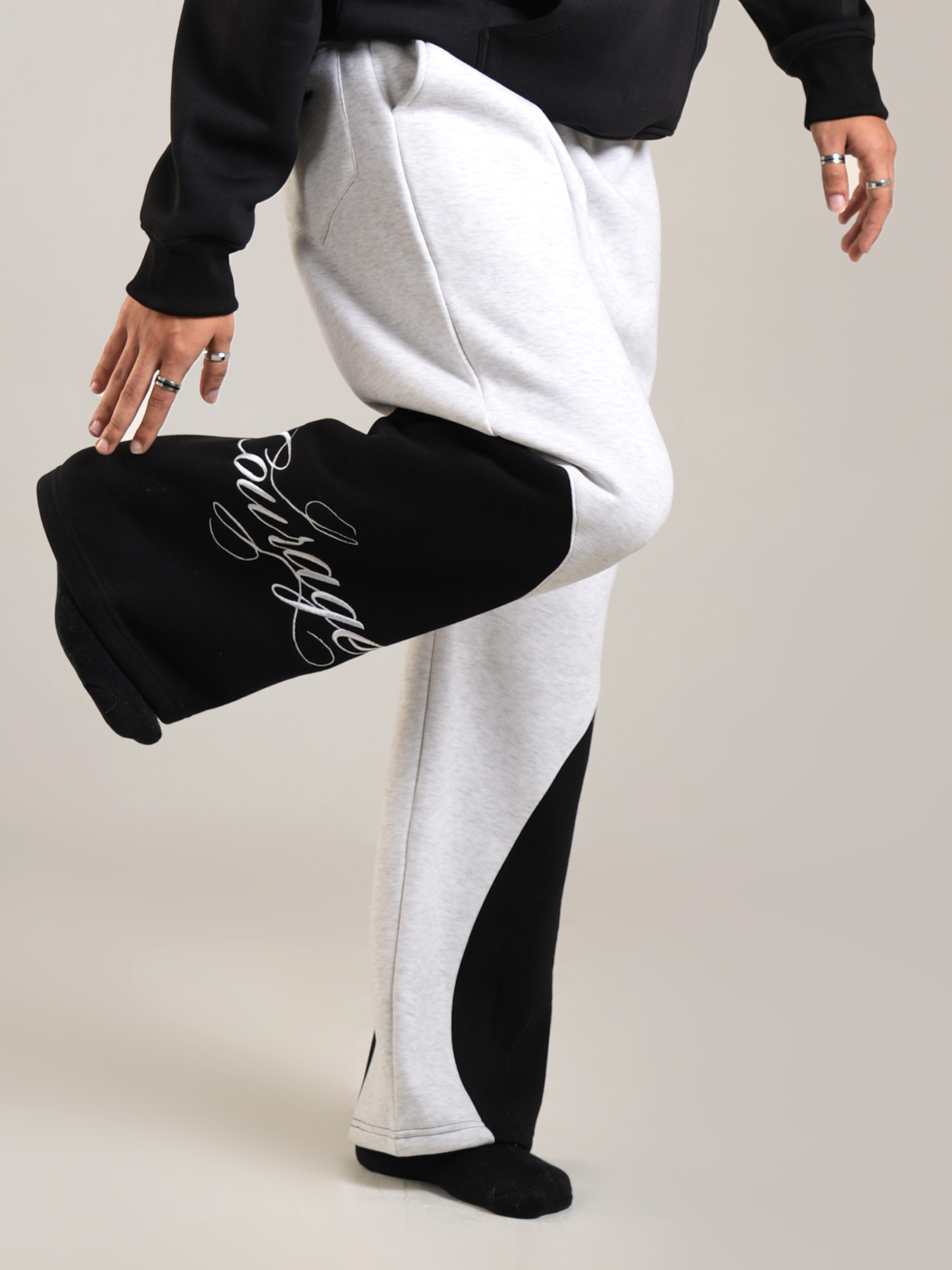 Courage Grey Streetwear Baggy Jogger | Funk Vibes